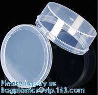 China Clear Plastic Hinged Lid Storage Box 5ml 35x35x18mm for Beads Jewelry Hardware for sale