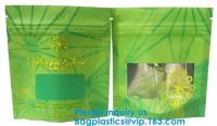 China Resealable Mylar Bags 10.4x14.7cm Aluminum Foil Pouch with Clear Window for Food Storage for sale