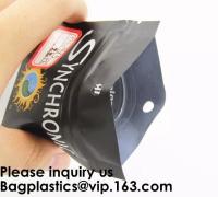 China Airtight Smell Proof Mylar Stand Up Bags with Clear Window 4x6 Inches Resealable for sale