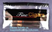 China Slider Tobacco Bags 6.5x6 Inch 4 Mil Fine Tobacco Zipper Cigar Pouches Clear Polyethylene for sale