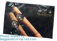 China Slider Tobacco Bags 6.5x6 Inch 4 Mil Fine Tobacco Zipper Cigar Pouches Clear Polyethylene for sale
