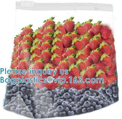 China Custom Printed LDPE Double Zipper Slider Food Storage Bags with 10 Color Printing for sale