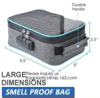 China Large Smell Proof Bag with Combination Lock 10x7x4.5in Odor Proof Stash Case Waterproof Pouch for sale