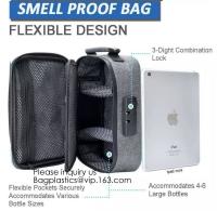China Large Smell Proof Bag with Combination Lock 10x7x4.5in Odor Proof Stash Case Waterproof Pouch for sale