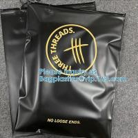 China Custom Frosted Biodegradable Slider Zipper Bag for Apparel Packaging 100 Micron for sale