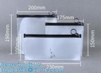 China Biodegradable Custom Frosted Slider Zipper Pouch 50pcs MOQ for Bikini Swimwear Clothing Eco Packaging for sale