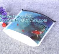 China Biodegradable PVC Transparent Travel Bag 0.5mm Thick with Dual Zippers for Cosmetics Toiletries for sale