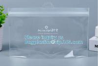 China Custom Logo Biodegradable TPU Zipper Pouch for Swimwear Underwear Packaging 0.3mm Thickness for sale