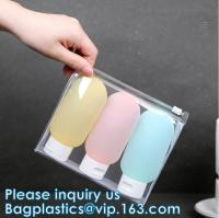 China Wholesale Custom Logo Transparent PVC Zipper Pouch Bag 19x15.5 cm Waterproof Makeup Cosmetic Storage for sale