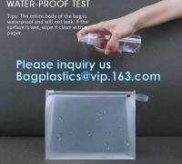 China Clear PVC Cosmetic Pouch Set 12x7.5 Inch Waterproof Vinyl Makeup Bag 4 Pack for sale