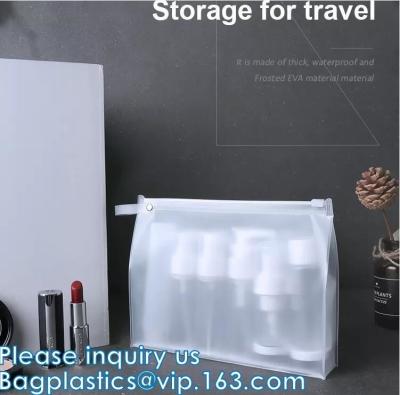 China Biodegradable PVC Transparent Cosmetic Bag Large 25x17x4cm Travel Makeup Storage for sale