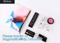 China Holographic TPU PVC Cosmetic Bag 7x4x4 Inch Waterproof Makeup Organizer Pouch Hanging Toiletry for sale