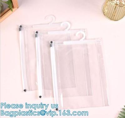 China Biodegradable Frosted EVA Zipper Pouch Custom Size 20-200microns for Garment Packaging for sale