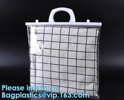 China Custom PVC Garment Hanger Bags with Button Closure 20x30cm for Retail Packaging for sale