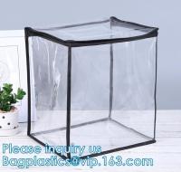 China Clear PVC Handbag Storage Dust Cover Bags 4 Sizes 13-17 Inch with Handle Zipper for sale
