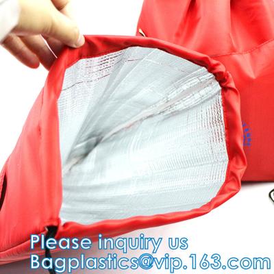 China Canvas Cotton Insulated Lunch Bag 5L Reusable Drawstring Bento Box Cooler Tote for Women Kids for sale