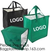 China Insulated Reusable Grocery Bag 30L Capacity 12oz Canvas Cooler Bag for Frozen Food Drinks for sale