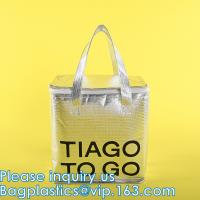 China Aluminum Foil Insulated Thermal Lunch Bag 8x8x8 Reusable Cooler for Food Transportation for sale