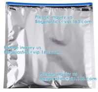 China Reusable Insulated Aluminum Foil Zip Lock Thermal Bag 19.5x25cm for Food Wine Medicine for sale
