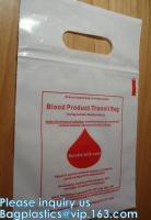 China Custom LDPE Blood Transport Bags 350x440mm Leak Proof Reclosable Specimen Bags for sale