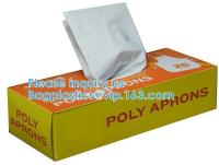 China Disposable CPE Apron 28x46 Inch 0.2 Mil Waterproof with Thumb Loop Bulk 100 Pack for sale