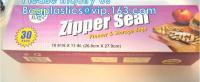 China Custom LDPE Zipper Slider Lock Seal Bags 100% Virgin Material Food Grade Reclosable for sale