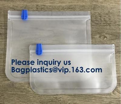 China Reusable PEVA Freezer Food Storage Bags 12 Pack BPA Free Leak Proof Airtight Zip Lock for Lunch for sale
