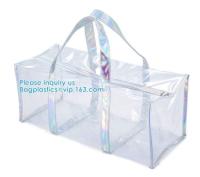 China Large Capacity PVC Travel Makeup Toiletry Storage Bag 45x20x19 cm Clear Tote Organizer for sale