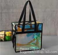 China Clear PVC Travel Toiletry Bag Set 3 Sizes 30cm Waterproof Storage Organizer with Reinforced Handle for sale