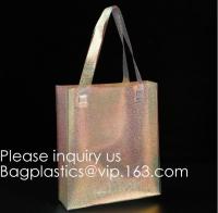 China Custom Logo Clear PVC Holographic Tote Bag Waterproof Beach Shopping Bag 3-10kg Capacity for sale