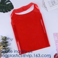China Custom Holographic PVC Tote Bag 500pcs MOQ Biodegradable Transparent Shopping Bag for Women Travel for sale