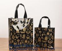 China Custom Logo Waterproof PVC Shopping Bag 8x9x4.5 Inch Neon Beach Tote for sale