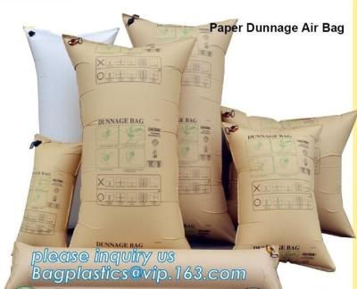 China Kraft Paper Dunnage Air Bags 2.8 PSI Inflatable Void Fill Cushion for Container Cargo Protection for sale