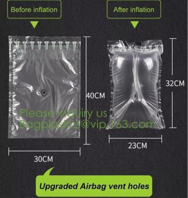China Inflatable Air Filled Cushion Bag PE PA 60um Thickness 12 Air Columns for Fragile Wine Bottle Protection for sale