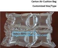 China Inflatable Air Filled Cushion Bag PE PA 60um Thickness 12 Air Columns for Fragile Wine Bottle Protection for sale