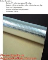 China Aluminum Glass Fiber Foil Insulation 0.12mm 96% Reflectivity for Roof Wall Duct Thermal Barrier for sale