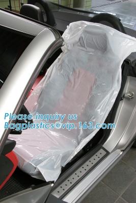 China Biodegradable Disposable Car Seat Cover 5 in 1 Kit Protection 18mic Customizable for sale