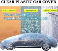 China Universal Disposable Car Cover LDPE LLDPE Dustproof Rainproof 350x600cm Elastic Band for sale