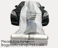 China Auto Paint Masking Film HDPE 3.8m x 120m Transparent Overspray Protective Sheeting for sale