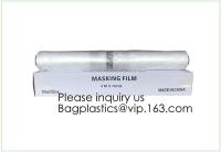 China Auto Paint Masking Film HDPE 3.8m x 120m Transparent Overspray Protective Sheeting for sale