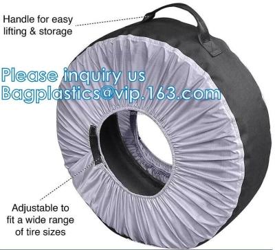 China Tire Cover with Handle Wheel Storage Tote Bags Set of 4 Fit 22-31 Inch Diameter for sale
