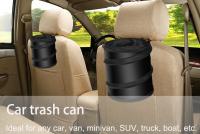 China Collapsible Car Trash Bag 4.5L Waterproof Leakproof Portable Garbage Can with Storage Pockets for Vehicle for sale