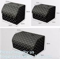 China Waterproof PU Leather Car Trunk Organizer Storage Box 35x32x30 cm Collapsible for sale