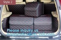 China Waterproof PU Leather Car Trunk Organizer Storage Box 35x32x30 cm Collapsible for sale