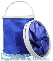 China Portable Folding Collapsible Water Bucket 10L BPA Free Heavy Duty PVC Tarpaulin for sale