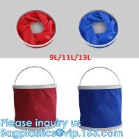 China Portable Folding Collapsible Water Bucket 10L BPA Free Heavy Duty PVC Tarpaulin for sale