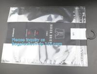 China Custom Biodegradable EVA Zipper Bag with Ring Hanger Hooks for Shirt Packaging for sale