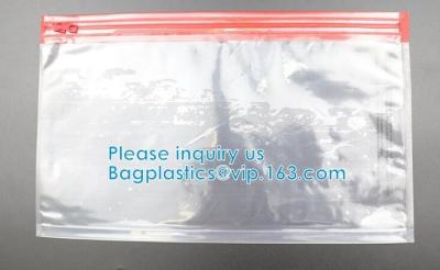 China Custom Eco-Friendly PVC Slider Zipper Bag 0.2mm Thick for Hair Wig Packaging for sale