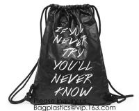 China Waterproof Tyvek Drawstring Backpack 14 Inch Wide Access Gym Travel Bag with Inside Zippered Pocket for sale