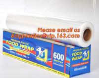 China Food Grade PE Cling Film 12in x 2000ft with Slide Cutter BPA Free Microwave Safe Plastic Wrap for sale